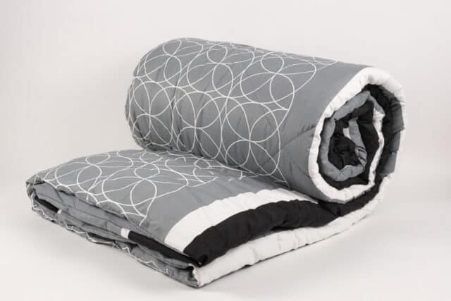 8 piece interlock circle printed comforter set - king size